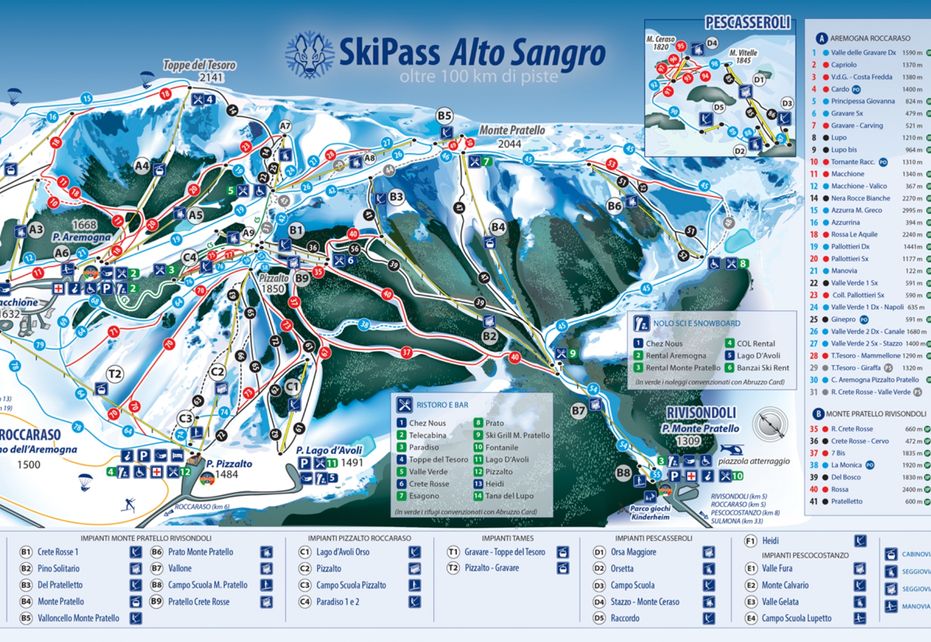 Roccaraso Piste Map | Ski Maps & Resort Info | PistePro