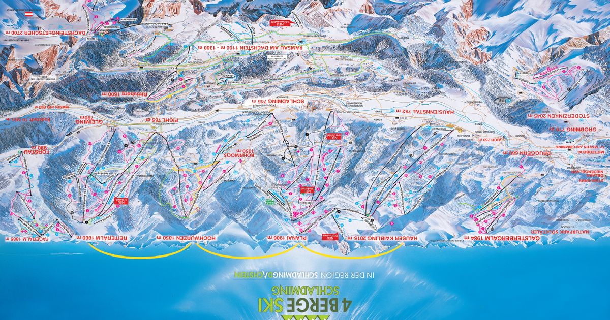 Schladming - Planai - Hochwurzen Piste Map | Ski Maps & Resort Info ...