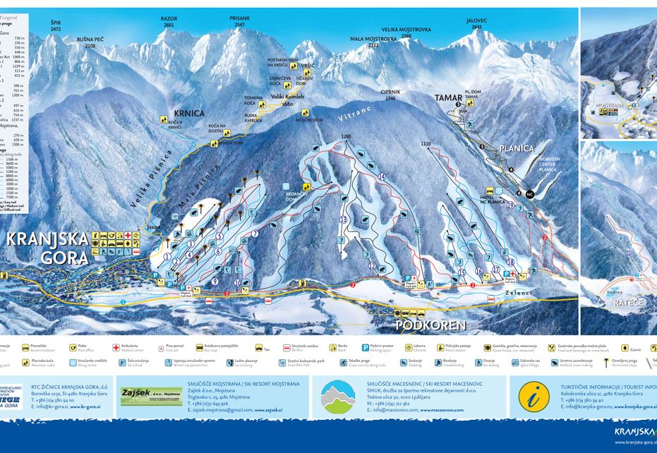 Kranjska Gora Piste Map | Ski Maps & Resort Info | PistePro