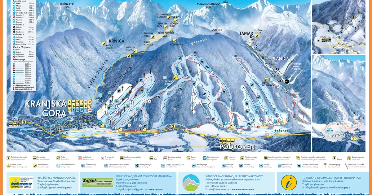 Kranjska Gora Piste Map | Ski Maps & Resort Info | PistePro