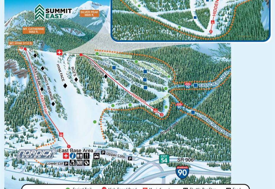The Summit at Snoqualmie Ski Map | Resort Info & Videos | PistePro