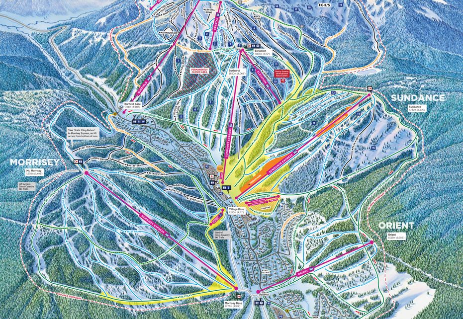 Sun Peaks Ski Map | Resort Info & Videos | PistePro